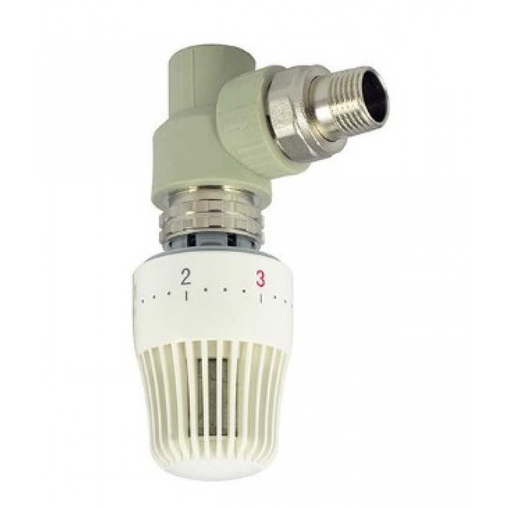 Кран радіаторний Fado PPR 20x1/2" з термоголовкою кутовий купити в інтернет-магазині за 1 468